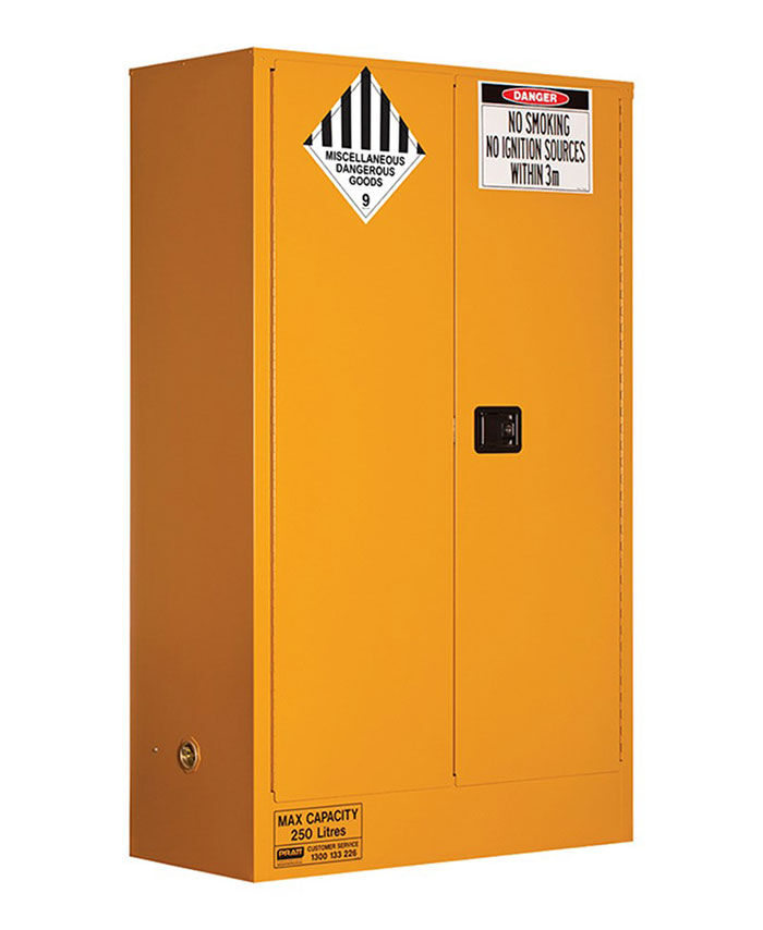 MISCELLANEOUS DANGEROUS GOODS STORAGE CABINET: 250L - 2 DOORS - 3 ...